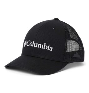 columbia men's mesh snap back hat, black/weld, one size