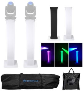 (2) totem stands+black+white scrims for (2) chauvet maverick mk 2 profile lights