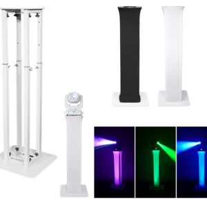 (2) Totem Stands+Black+White Scrims For (2) Chauvet Maverick Mk 2 Profile Lights