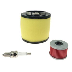 syconeer air filter oil filter spark plug for 1995-2004 honda foreman 400 450 trx400 trx450 2000-2006 honda rancher 350 trx350 replace oe 17254-hn5-670