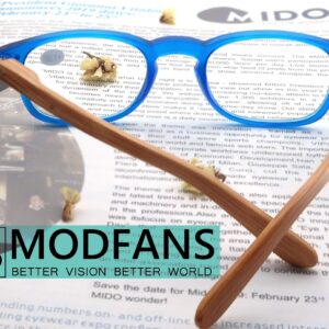 MODFANS 4 Pack Reading Glasses 1.5 Fashion Wood-Look Spring Hinges Stylish Readers Men Women