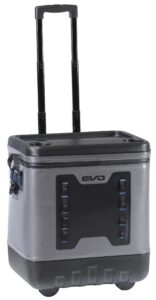 evolution outdoor evo leak resistant 50qt premium rolling cooler with wheels