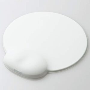 elecom mouse pad with wrist rest "dimp gel" / memory foam/anti skid/ergonomic design for office/gaming white mp-dg01wh