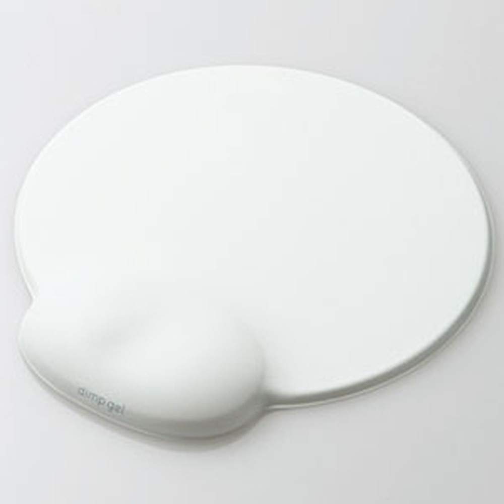 ELECOM Mouse Pad with Wrist Rest "dimp Gel" / Memory Foam/Anti Skid/Ergonomic Design for Office/Gaming White MP-DG01WH