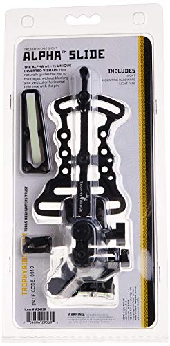 Trophy Ridge Alpha Slide Archery Bow Sight - A-Shaped .019” Single Pin Sight for Unbeatable Visibility, Right Hand