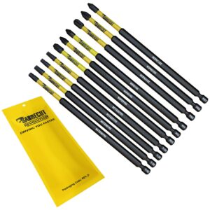 10 x sabrecut scrk152 5 63/64" pz1 pz2 pz3 ph1 ph2 ph3 tx20 tx25 tx30 tx40 magnetic impact screwdriver driver bits set pozi pozidriv phillips torx compatible with dewalt milwaukee bosch makita etc