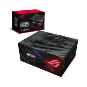 asus rog thor 1200 certified 1200w fully-modular rgb power supply with livedash oled panel