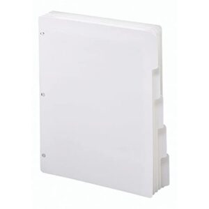 smead® 3-ring binder index dividers, 5-tab, 11" x 8 1/2", white, pack of 20 sets