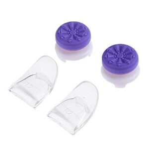 Silicone L2 R2 Trigger Extenders Buttons Thumbstick Caps Kit for PS4 Controller Game Accessories Protector Joystick Caps Purple