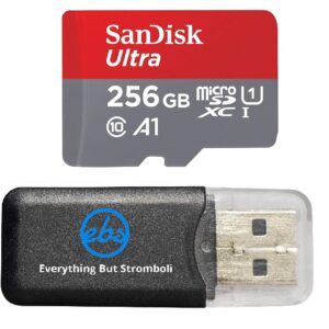 SanDisk 256GB Ultra Micro SDXC Memory Card Bundle Works with Samsung Galaxy Note 8, Note 9, Note Fan Edition Phone UHS-I Class 10 (SDSQUAR-256G-GN6MA) Plus Everything But Stromboli (TM) Card Reader