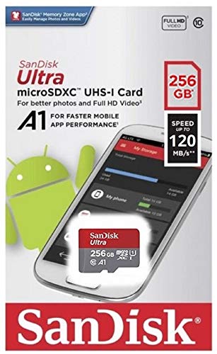 SanDisk 256GB Ultra Micro SDXC Memory Card Bundle Works with Samsung Galaxy Note 8, Note 9, Note Fan Edition Phone UHS-I Class 10 (SDSQUAR-256G-GN6MA) Plus Everything But Stromboli (TM) Card Reader