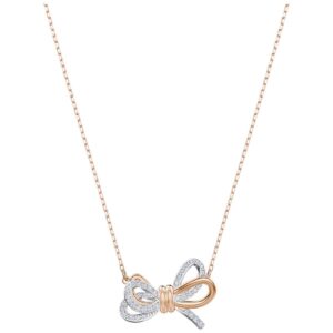 swarovski lifelong bow pendant necklace white one size