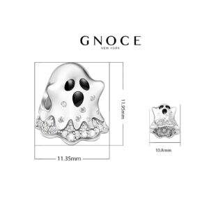 GNOCE Halloween Ghost Charms for Bracelet 925 Sterling Silver Horror Christmas Bead Charms For Women Jewelry Gift Fit Necklace