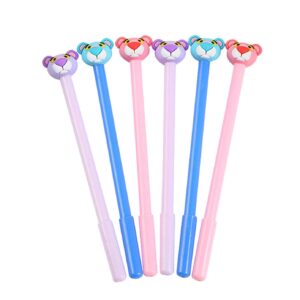 WIN-MARKET Fashion Cute Colorful Kawaii Lovely Colorful Animal Tiger Gel Ball Pens Office School Supply Stationery Pen(6PCS)