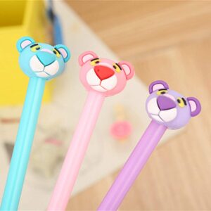 WIN-MARKET Fashion Cute Colorful Kawaii Lovely Colorful Animal Tiger Gel Ball Pens Office School Supply Stationery Pen(6PCS)