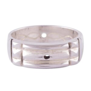 novica artisan handmade .925 sterling silver band ring artisan crafted atlantis from peru 'atlantis power'