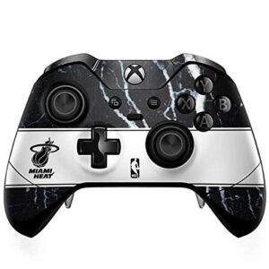 skinit decal gaming skin compatible with xbox one elite controller - officially licensed nba miami heat marble design