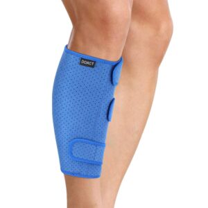 calf brace, adjustable shin splint support, calf compression sleeve for muscle pain strain injury swelling for men and women, blue