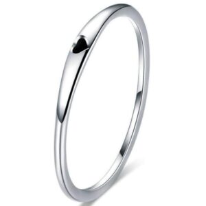 kingray jewelry stainless steel heart shaped wedding band promise statement stackable ring (10)