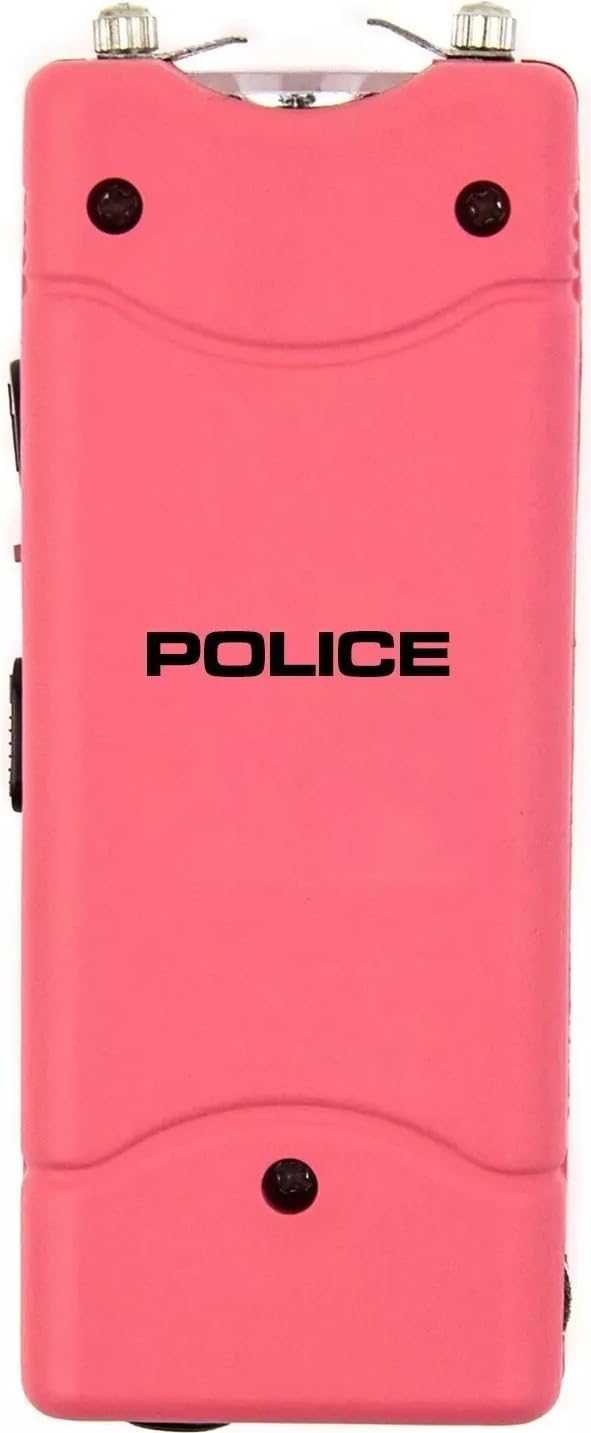 POLICE Stun Gun 801 - Mini Rechargeable with LED Flashlight, Pink