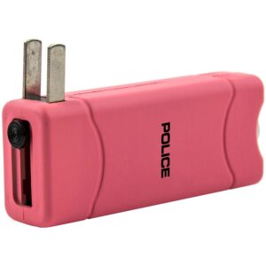 POLICE Stun Gun 801 - Mini Rechargeable with LED Flashlight, Pink