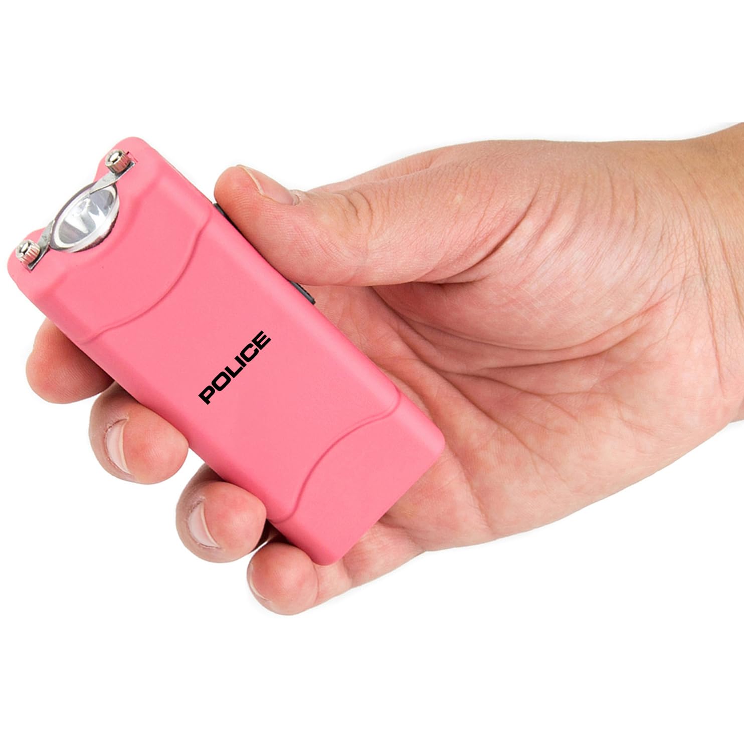 POLICE Stun Gun 801 - Mini Rechargeable with LED Flashlight, Pink