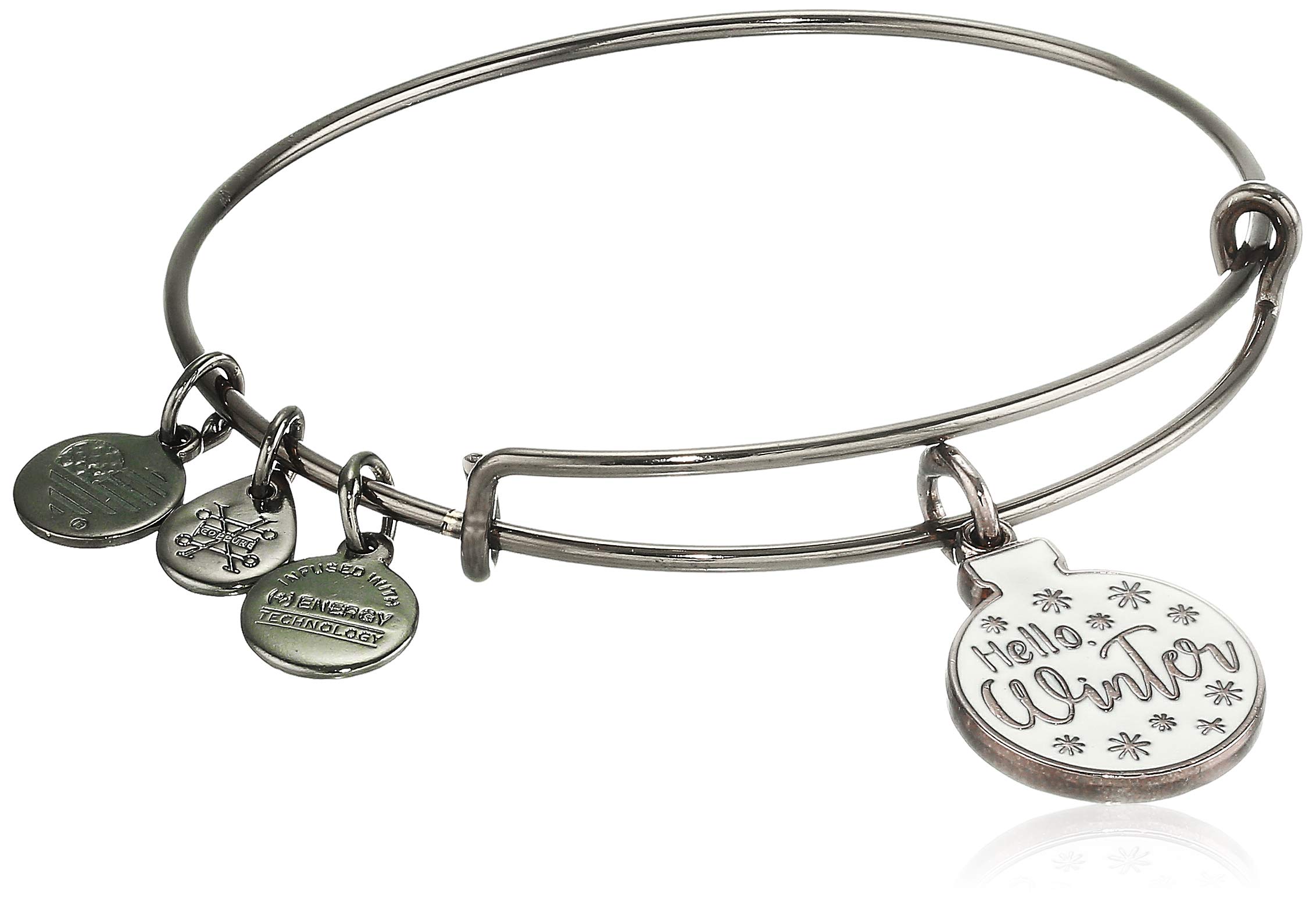 Alex and Ani Hello Winter Ornament EWB Bangle Bracelet, Metallic Hazel