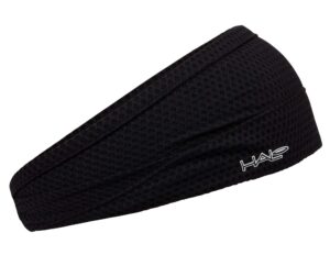 halo headband air series-bandit (black)-our newest wide pullover headband for both women and men one size