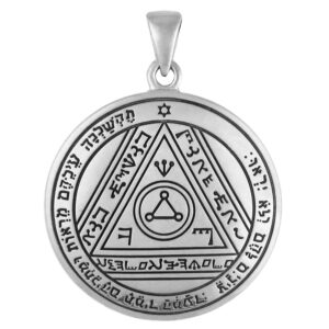 moonlight mysteries sterling silver sixth pentacle of the sun talisman for subterfuge