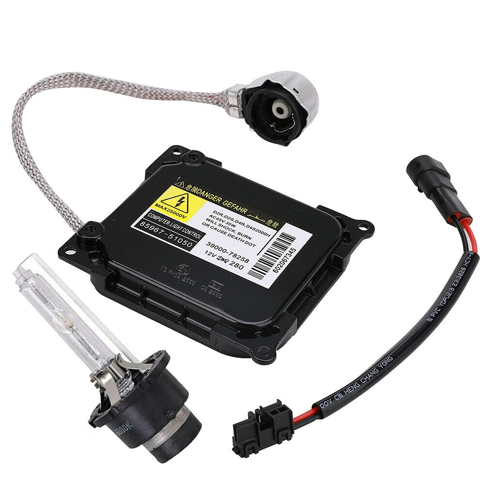 Xenon HID Headlight Ballast Control Unit with Igniter and D4S Bulb Compatible with Lexus IS250, RX350, GS350, ES350, GS300, GS350, Toyota Prius, Solara, Venza - Replaces OE# KDLT003 DDLT003 85967-5202