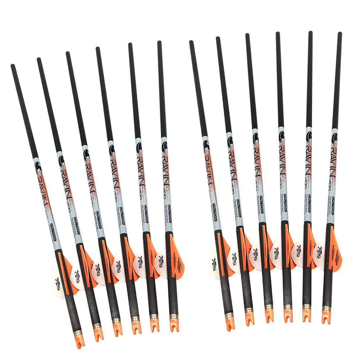 Ravin Crossbows 12-Pack of 400 Grain Carbon Arrows (R139), for use with any Ravin Crossbow