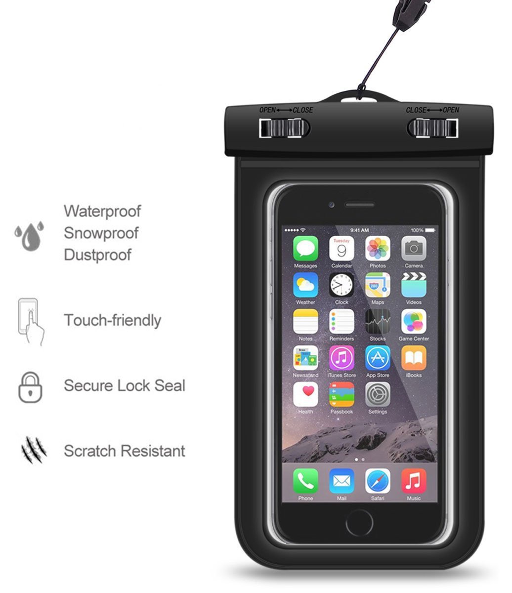 Deeper Smart Sonar PRO+ Series, 2.55", Black - GPS, Wi-Fi Connected Wireless, Castable, Portable Smart Fishfinder for iOS & Android Devices, Z-Tool & Universal Waterproof Cellphone Case (Bundle)