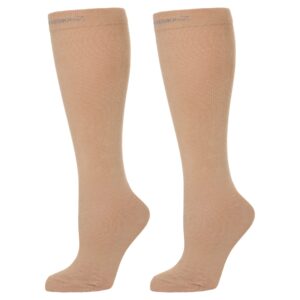 compressionz compression socks for men & women - 30 40 mmhg graduated medical compression - travel, edema - swelling in feet & legs - s, nude