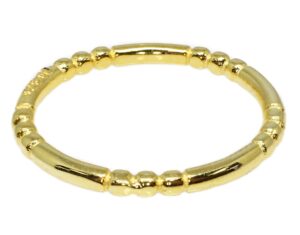 closeoutwarehouse yellow gold-tone plated sterling silver plain silver decorated stackable band ring size 10