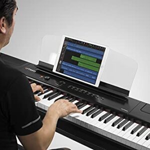 Artesia Harmony 88 Weighted Key Digital Piano - Black with Matching Furniture Stand and Three Pedal Board, includes Two Months of TakeLessons Online Lessons