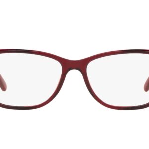 Coach HC6129 Prescription Eyewear Frames, Burgundy Laminate/Demo Lens, 52 mm