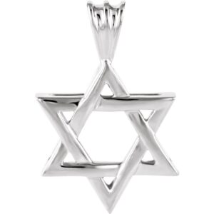 fb jewels 925 sterling silver 17.00x15.25 mm polished star of david pendant