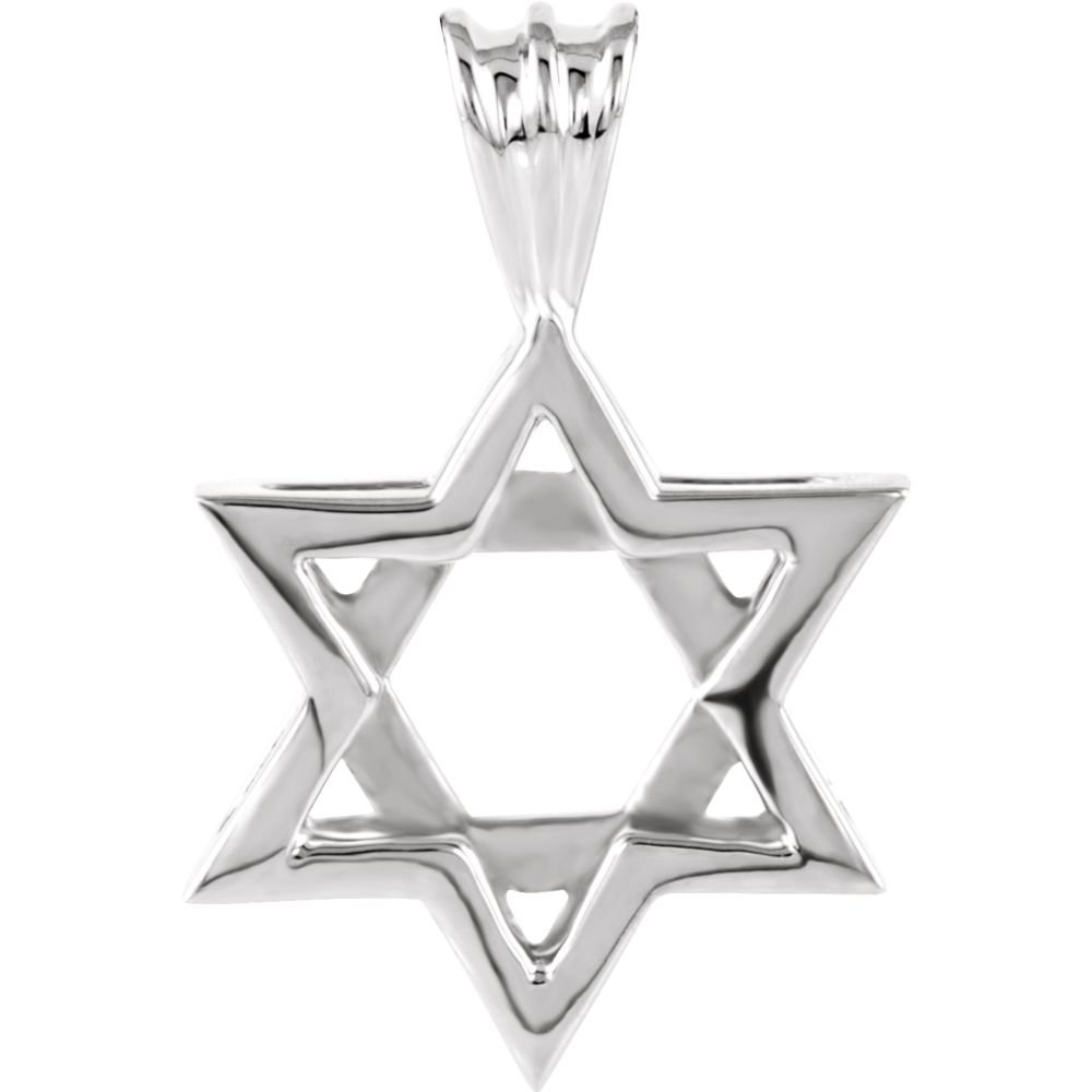 FB Jewels 925 Sterling Silver 17.00X15.25 mm Polished Star Of David Pendant