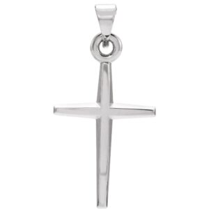 jewels by lux platinum 27.8x15mm cross pendant