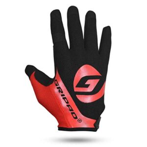 gripad airflow cross-training gloves (red, large) | vented weight lifting gloves | reduced hot-hands | great for pull ups, cross-training, fitness, wods, weightlifting | great for men & women