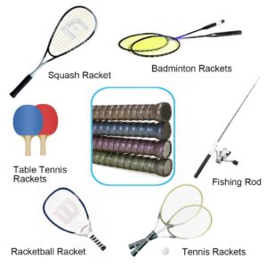 FJZLIFE Tennis Racket Grip in The TAAN Series-Classic -Perforated Super Absorbent-Ultra Cushion Replacement Tennis Overgrip for Badminton,Squash, Baseball, Table Tennis,Bike and More