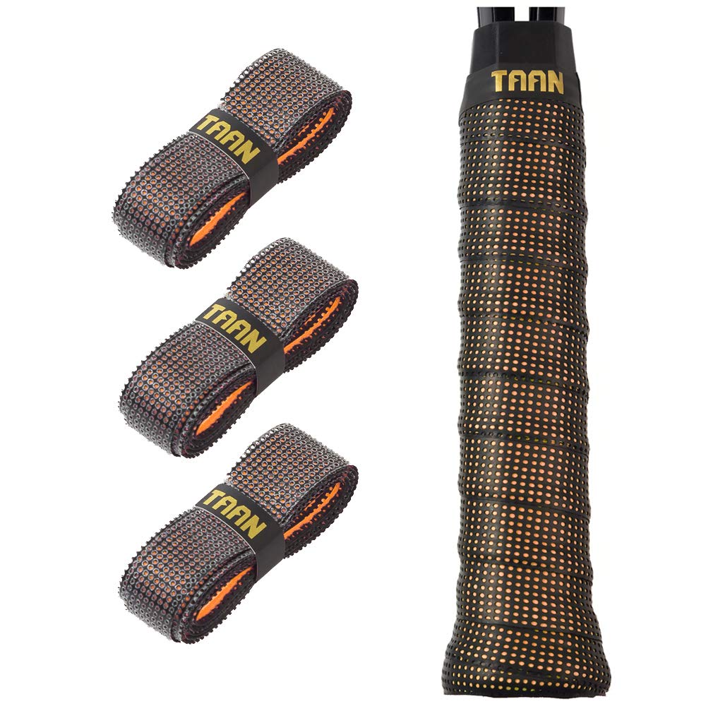 FJZLIFE Tennis Racket Grip in The TAAN Series-Classic -Perforated Super Absorbent-Ultra Cushion Replacement Tennis Overgrip for Badminton,Squash, Baseball, Table Tennis,Bike and More