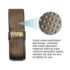 FJZLIFE Tennis Racket Grip in The TAAN Series-Classic -Perforated Super Absorbent-Ultra Cushion Replacement Tennis Overgrip for Badminton,Squash, Baseball, Table Tennis,Bike and More