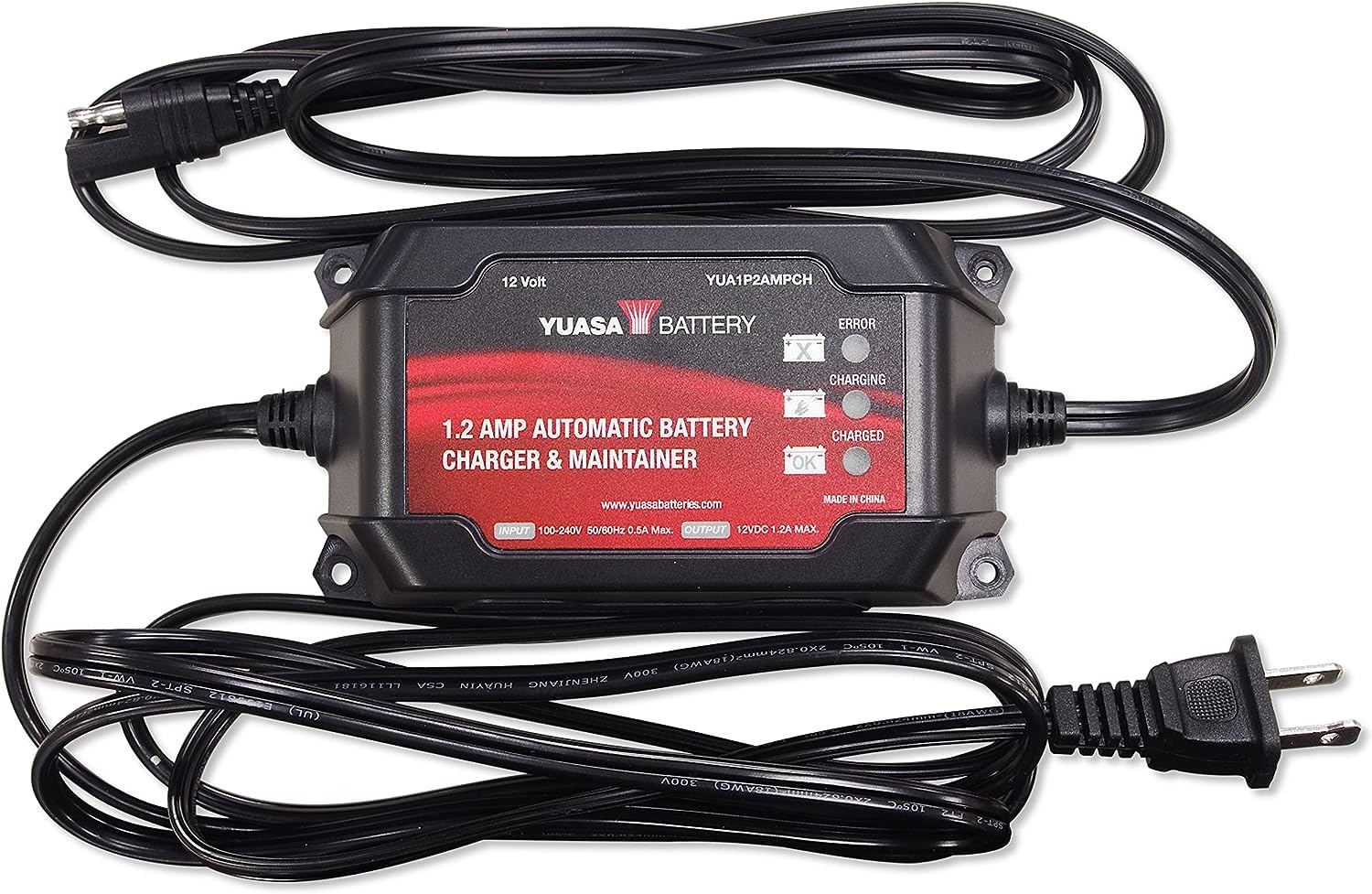 Yuasa YUA1AMPCH 12V 1-Amp Battery Charger 50 State Compliant