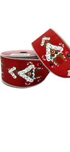 celebrate it-2.5" merry chocolate house ribbon