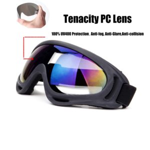 FOCUSSEXY Ski Goggles Snowboard Motocross Glasses with UV Protection Wind Resistance Goggles for Men Women