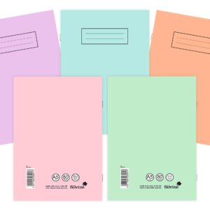 Silvine A5 Notebooks Assorted Pastel Colours (Pack of 10)