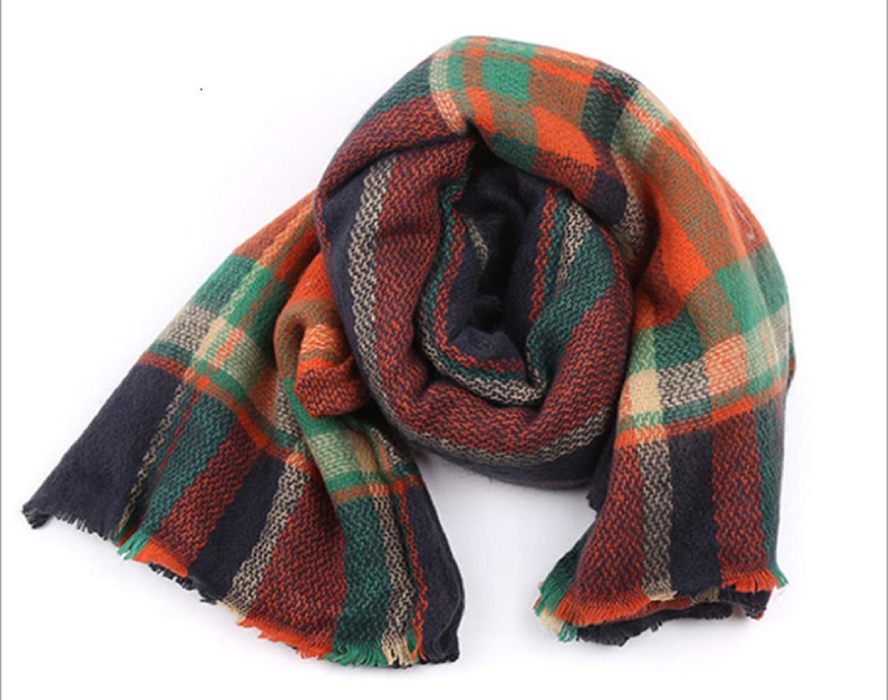 vxsvxm Shawl Tartan Women's Plaid Scarf Winter Oversized Scarves Wrap Blanket Scarf Warm Tassels Pashmina Poncho Scarf