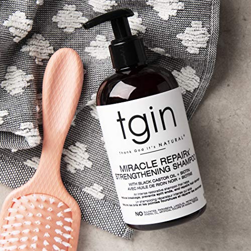 Thank God It's Natural tgin Miracle RepaiRx Strengthening Shampoo For Damaged Hair with Black Castor Oil and Biotin - Repair - Protect - Restore - 13 Oz