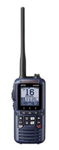 standard horizon hx890 handheld vhf navy blue - floating 6 watt class h dsc two way radio